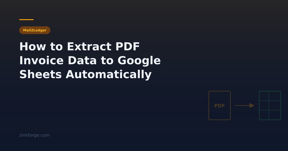 How to Extract PDF Invoice Data to Google Sheets Automatica…